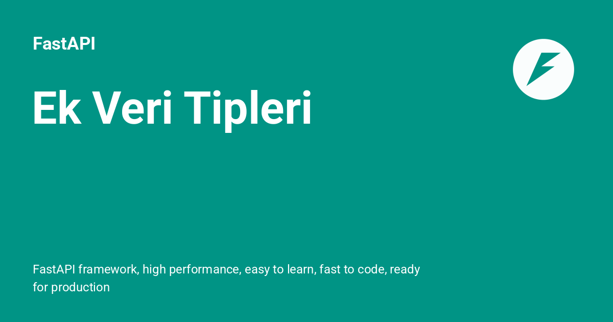 Extra Data Types - FastAPI